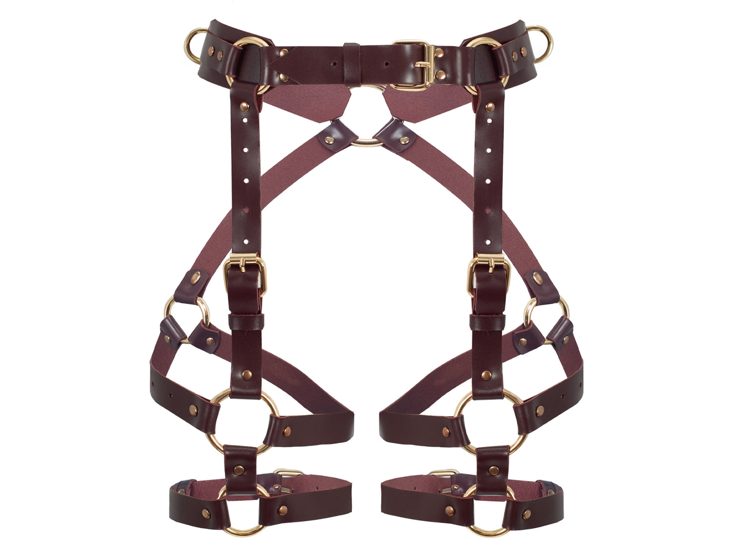 BDSM Bondage Harness & Garter, Festival Leather Outfit, Sexy Underwear ...